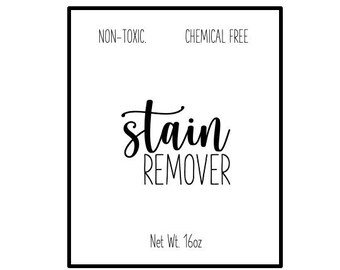 Stain Remover Label - Etsy