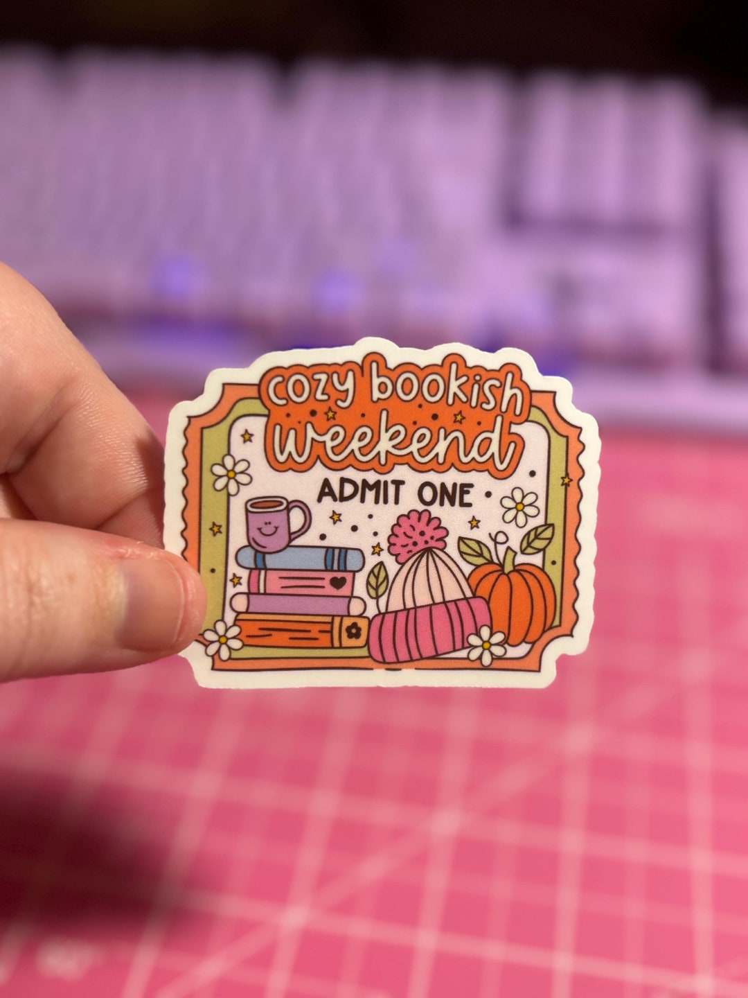 Cozy Bookish Weekend Sticker , Book Club Sticker , Cozy Girl Sticker ...