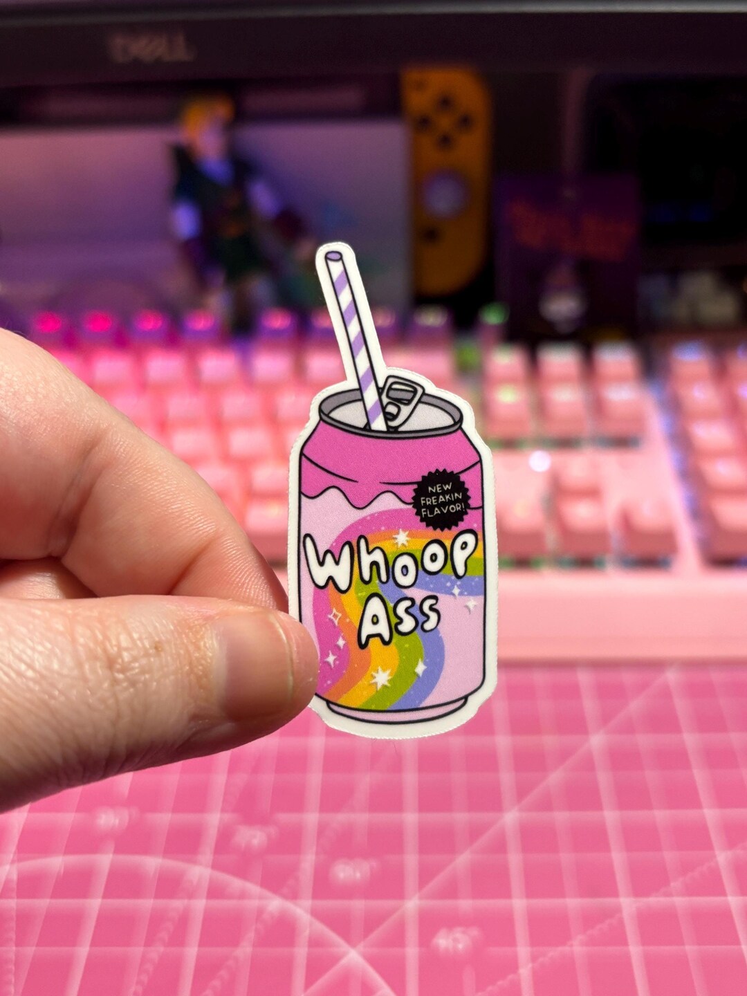 Can of Whoop Ass Sticker , Whoop Ass Sticker , Mental Health Sticker ...