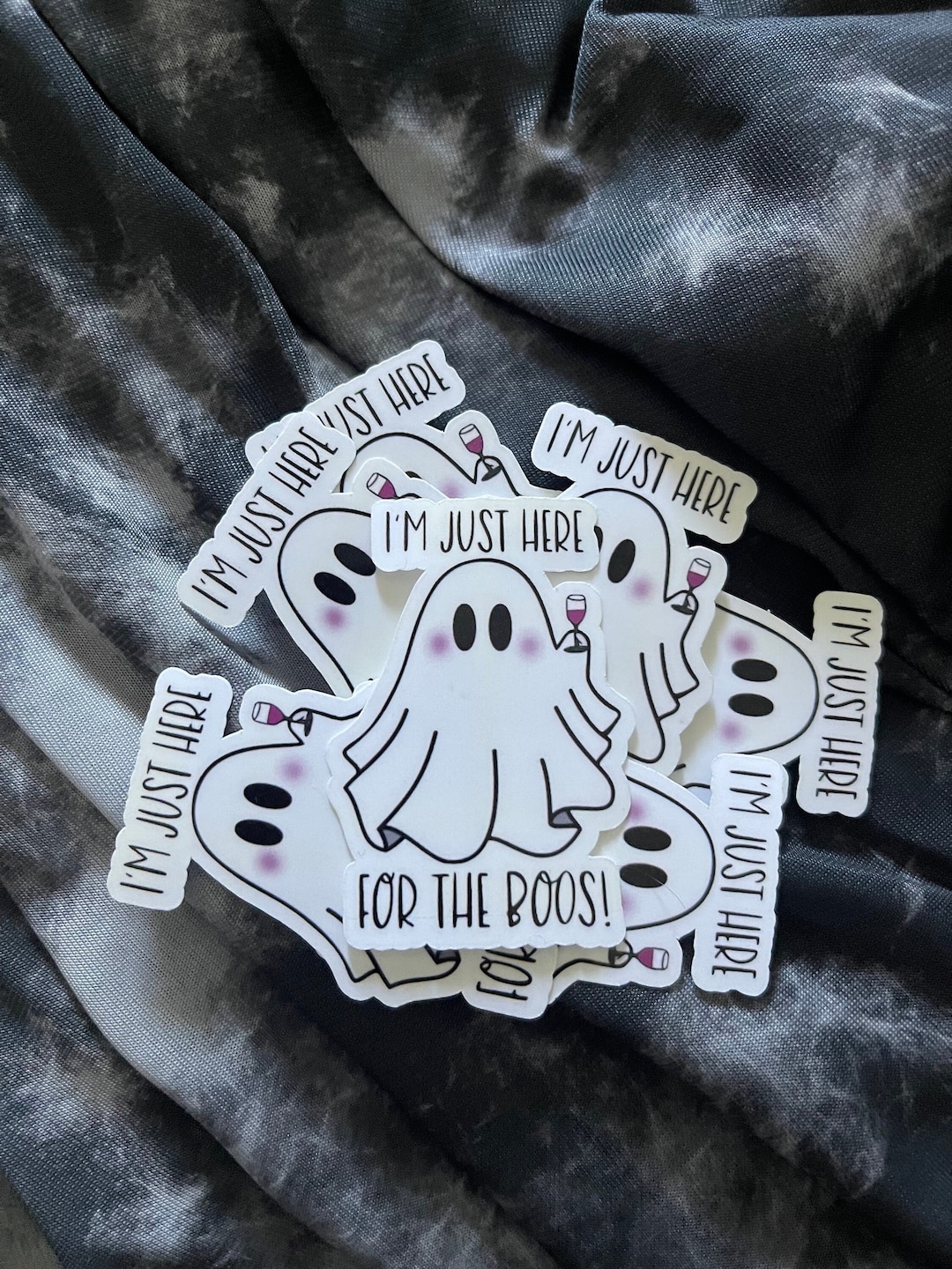 Ghost Wine Sticker , Here for the Boos Ghost Sticker , Ghost Sticker ...