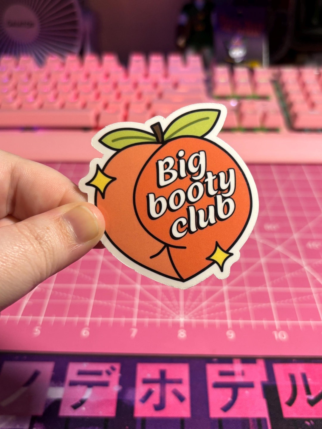Big Booty Club Sticker , Peach Sticker , Booty Sticker , Peach Booty ...