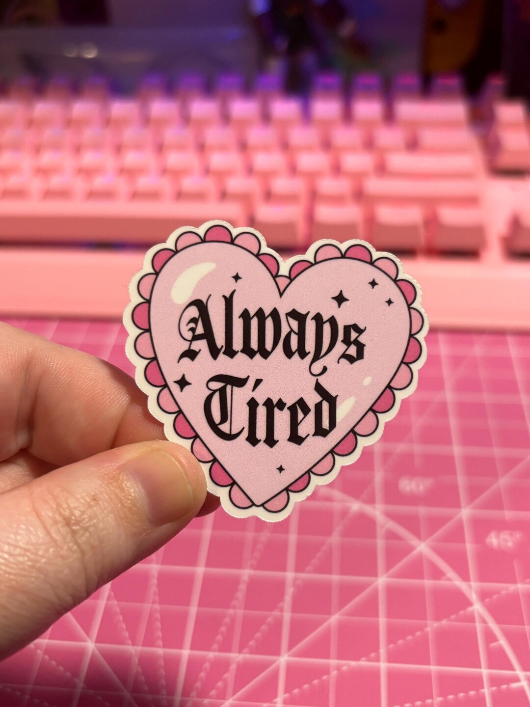 Always Tired Sticker , Self Love Sticker , Lazy Girl Sticker , Sleepy ...