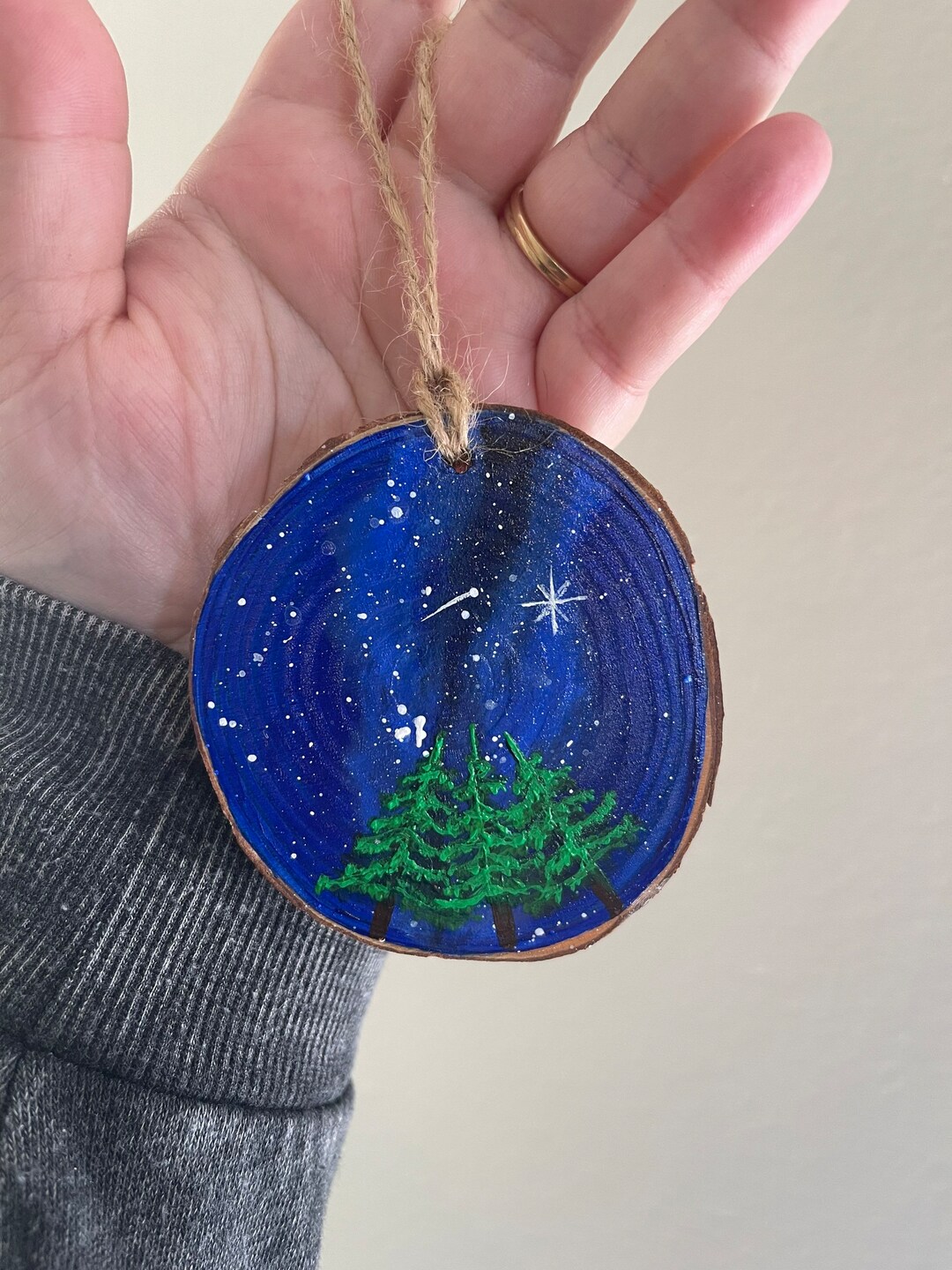Celestial Forest Galaxy Wood Ornament , Galaxy Wood Ornament ...