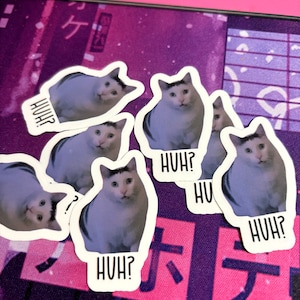Huh Cat Meme Sticker , Huh Cat Sticker , Meme Cat Sticker , Cat Meme ...