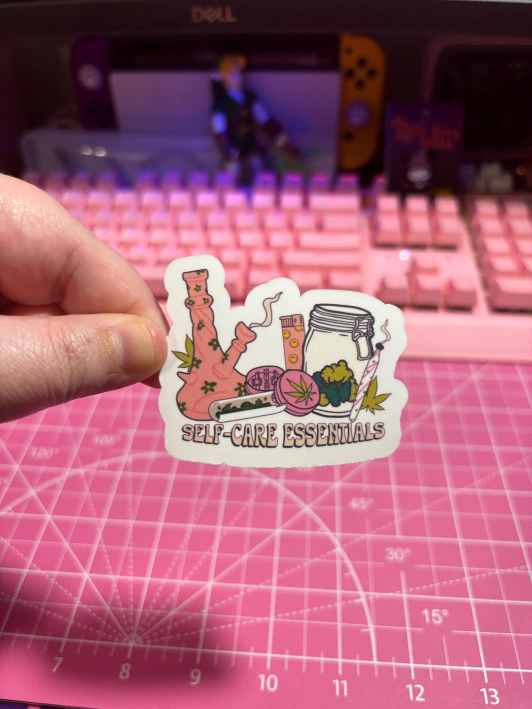 Weed Self Care Essentials Sticker , Self Care Sticker , 420 Sticker ...