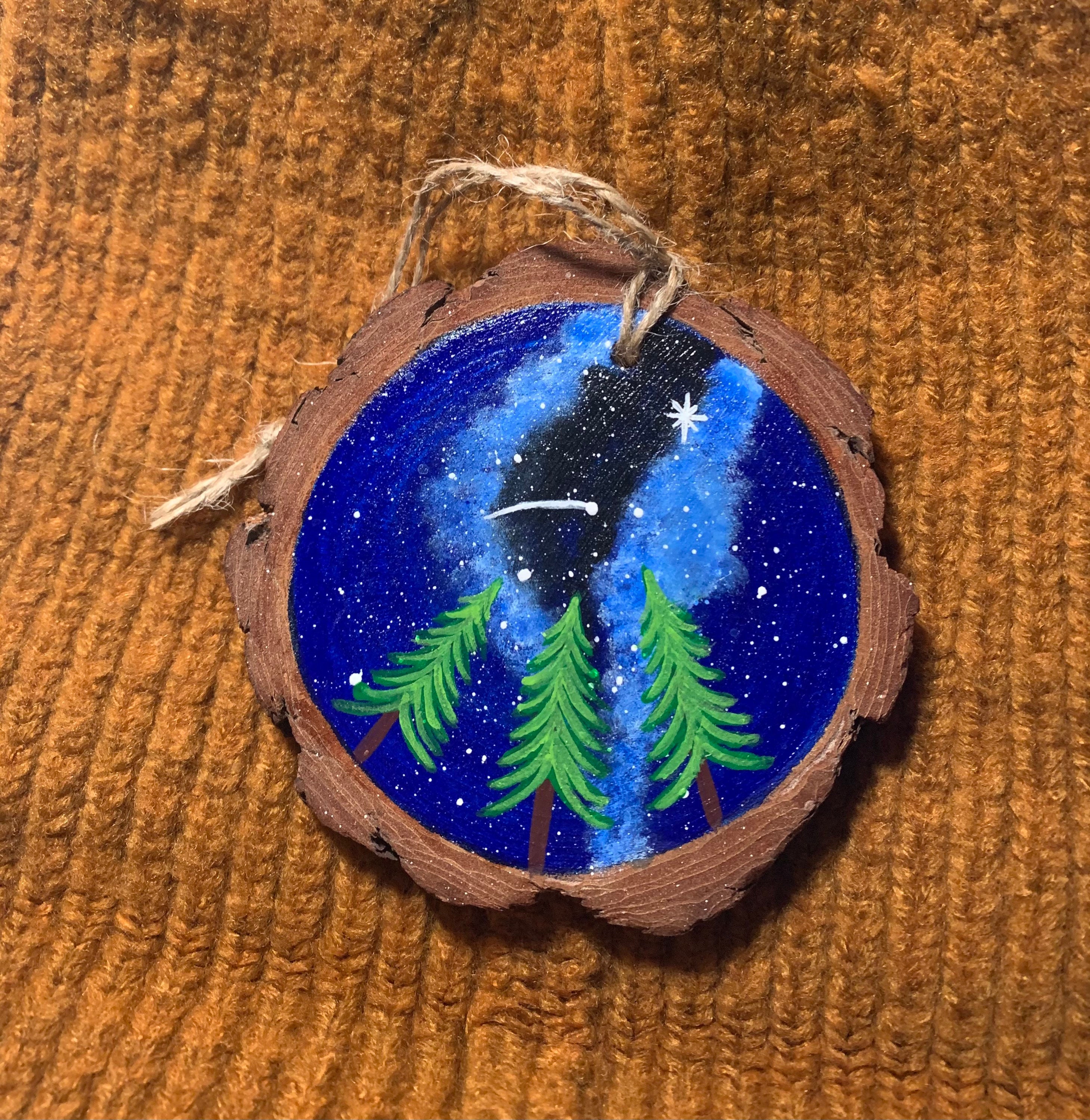 Celestial Forest Galaxy Wood Ornament Galaxy Wood Ornament | Etsy