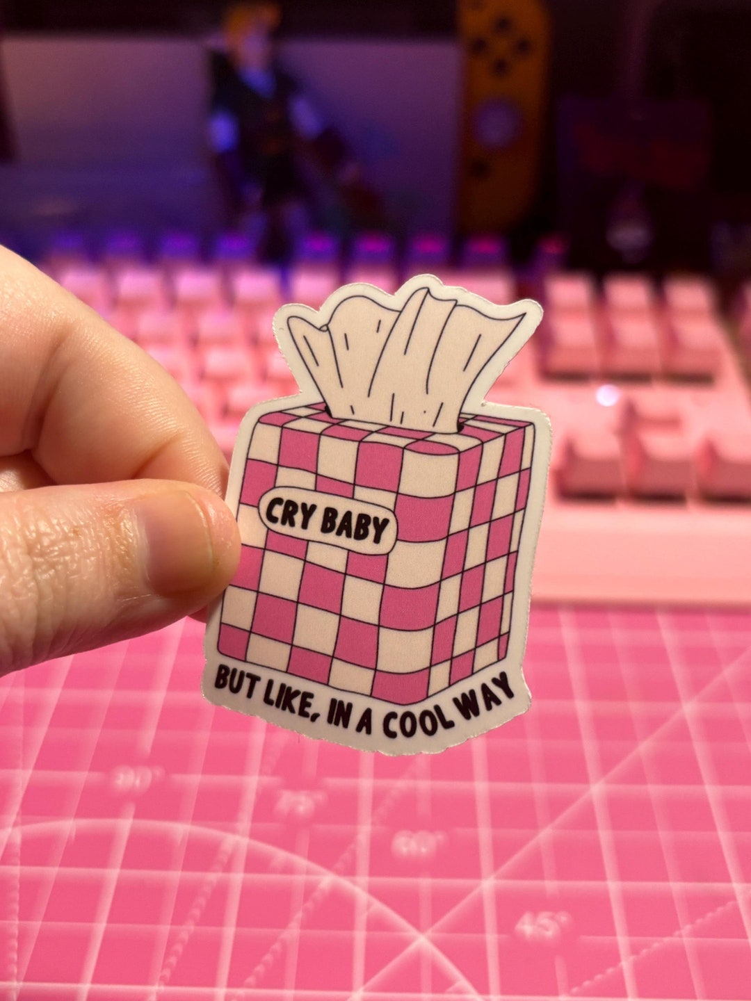 Cry Baby but Like in A Cool Way Sticker , Cry Baby Sticker , Mental ...