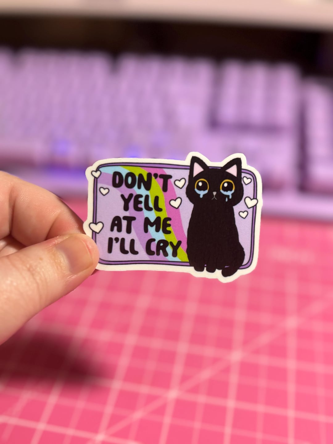 Don’t Yell at Me I’ll Cry Sticker , Cat Sticker , Mental Heath Sticker ...
