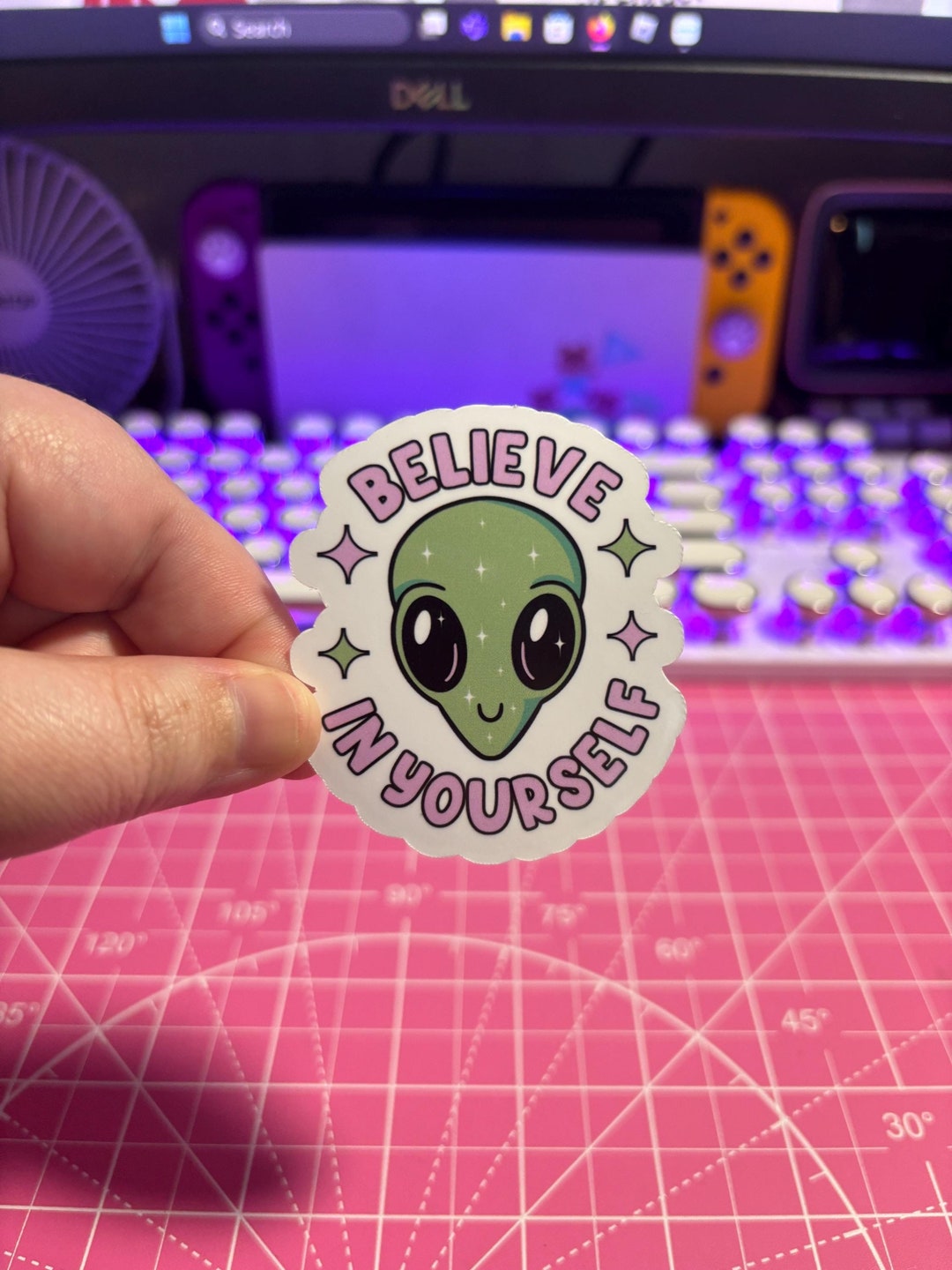 Believe in Yourself Sticker , Alien Believe in Yourself Sticker ...