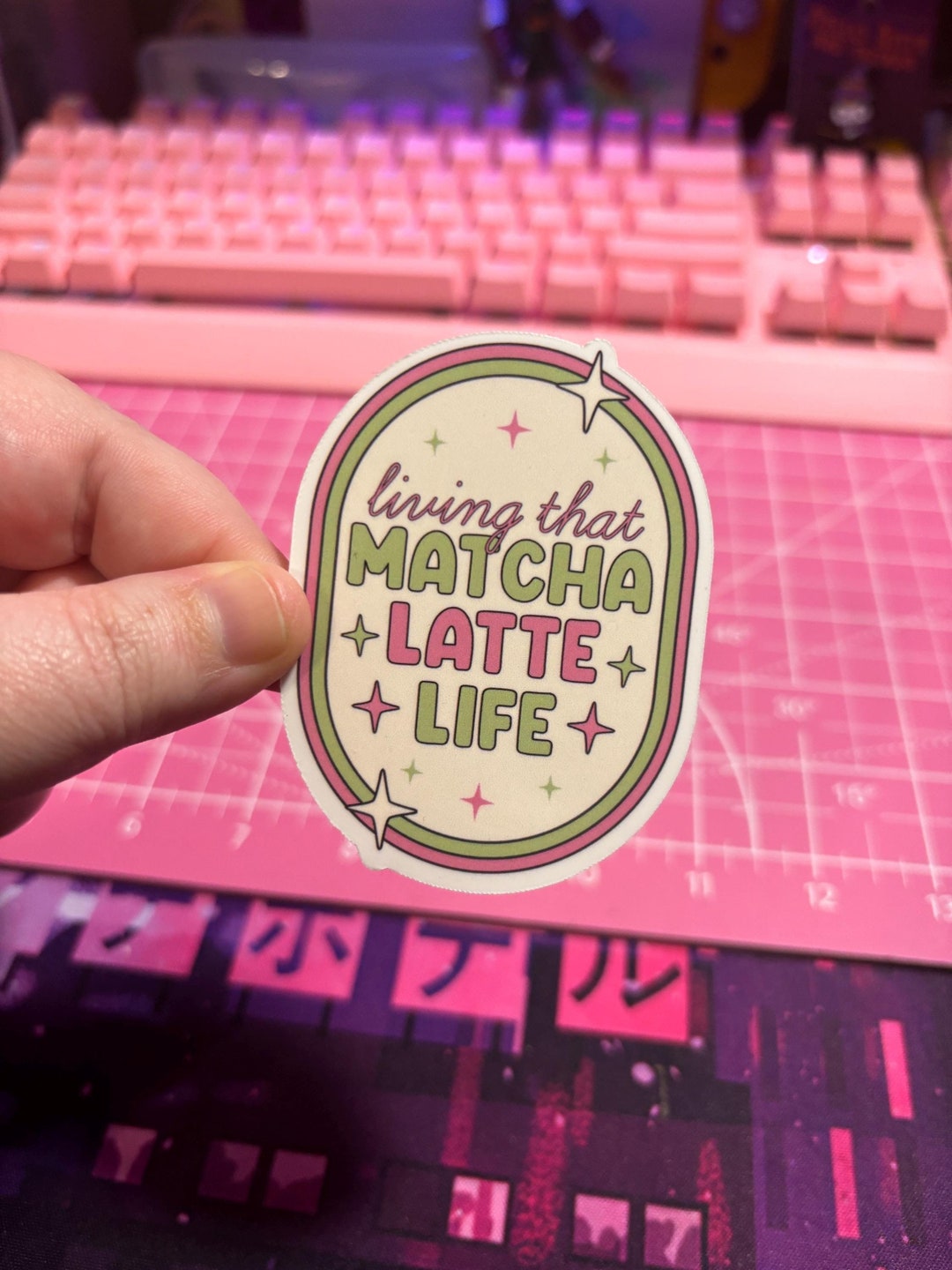 Living That Matcha Latte Life Sticker , Matcha Latte Gift , Matcha ...