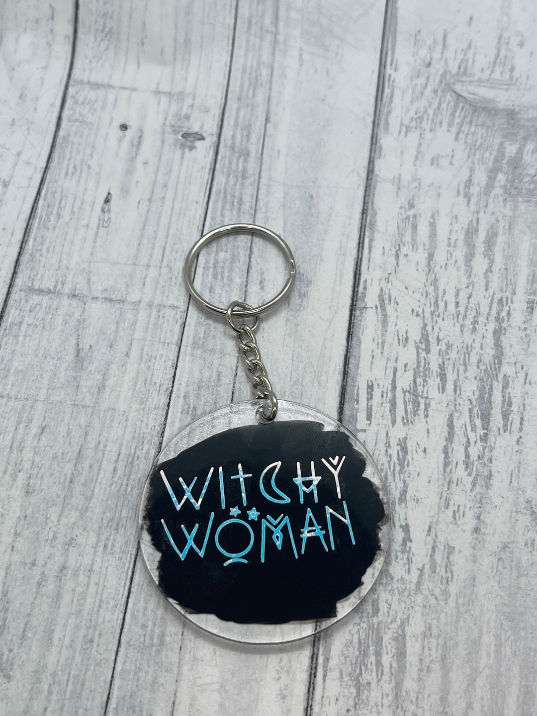Witchy Woman Acrylic Keychain , Brush Stroke Keychain , Celestial ...