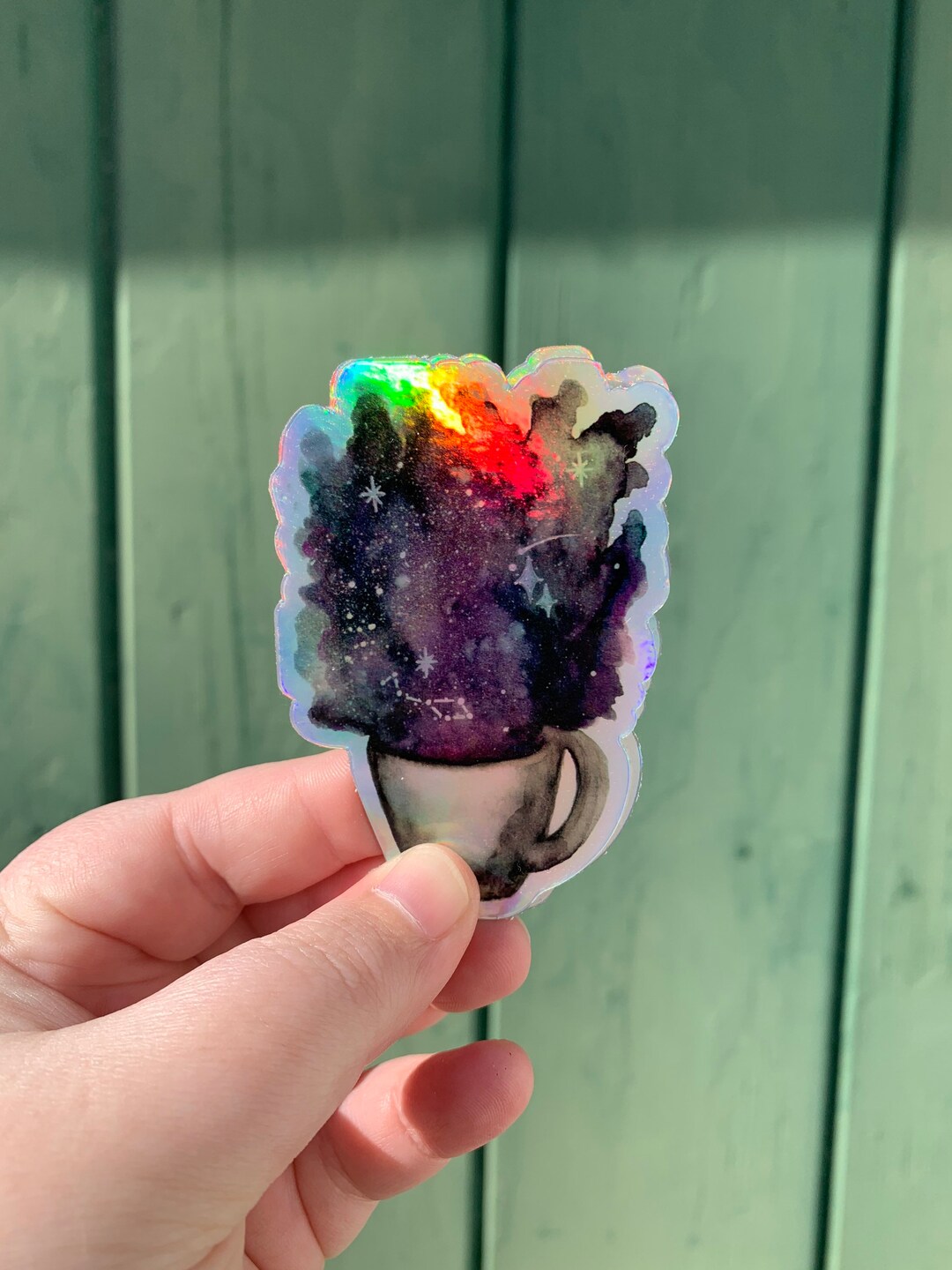 Holographic Galaxy Coffee Sticker , Space Stickers , Coffee Stickers ...