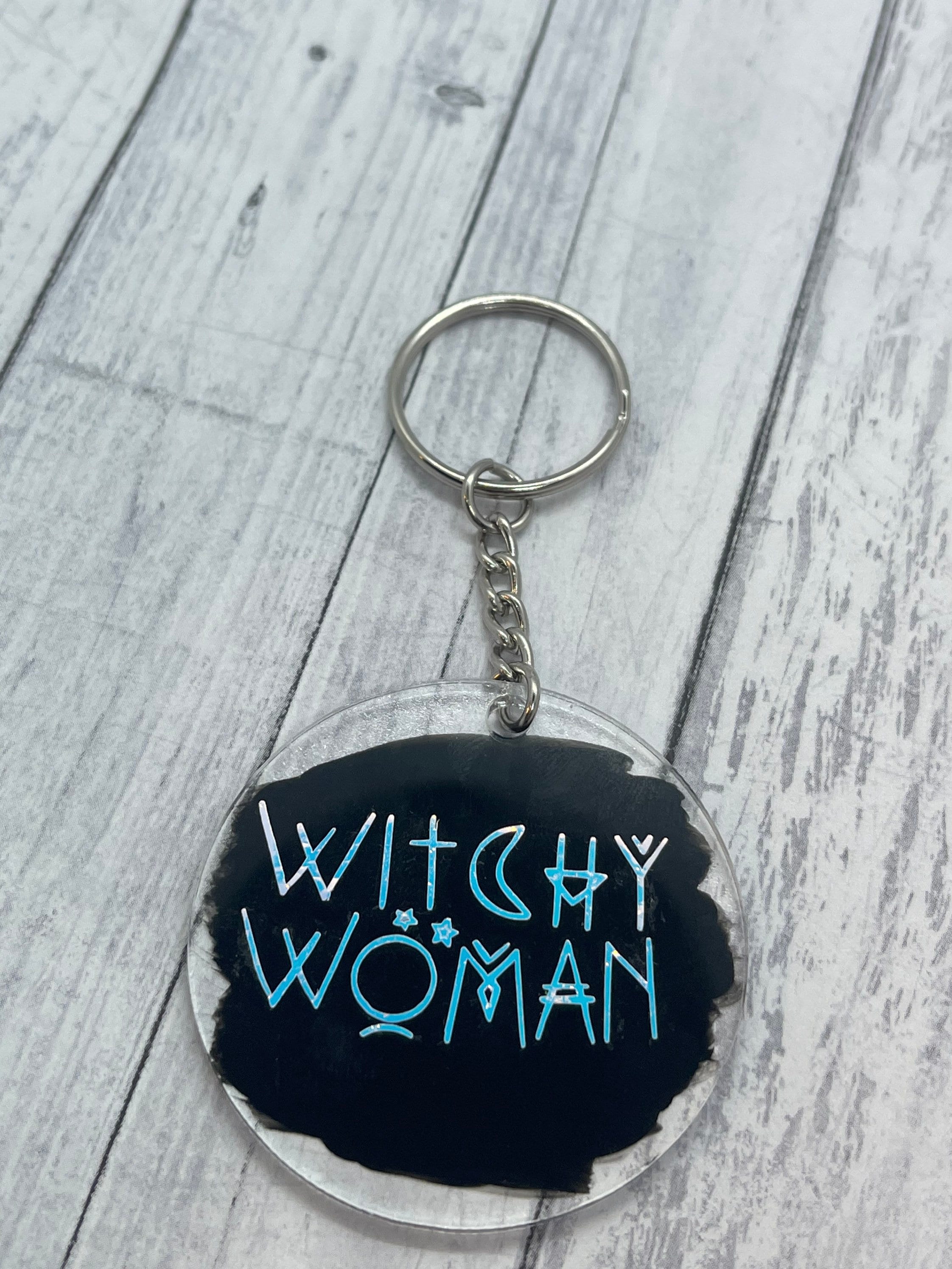 Witchy Woman Acrylic Keychain , Brush Stroke Keychain , Celestial ...