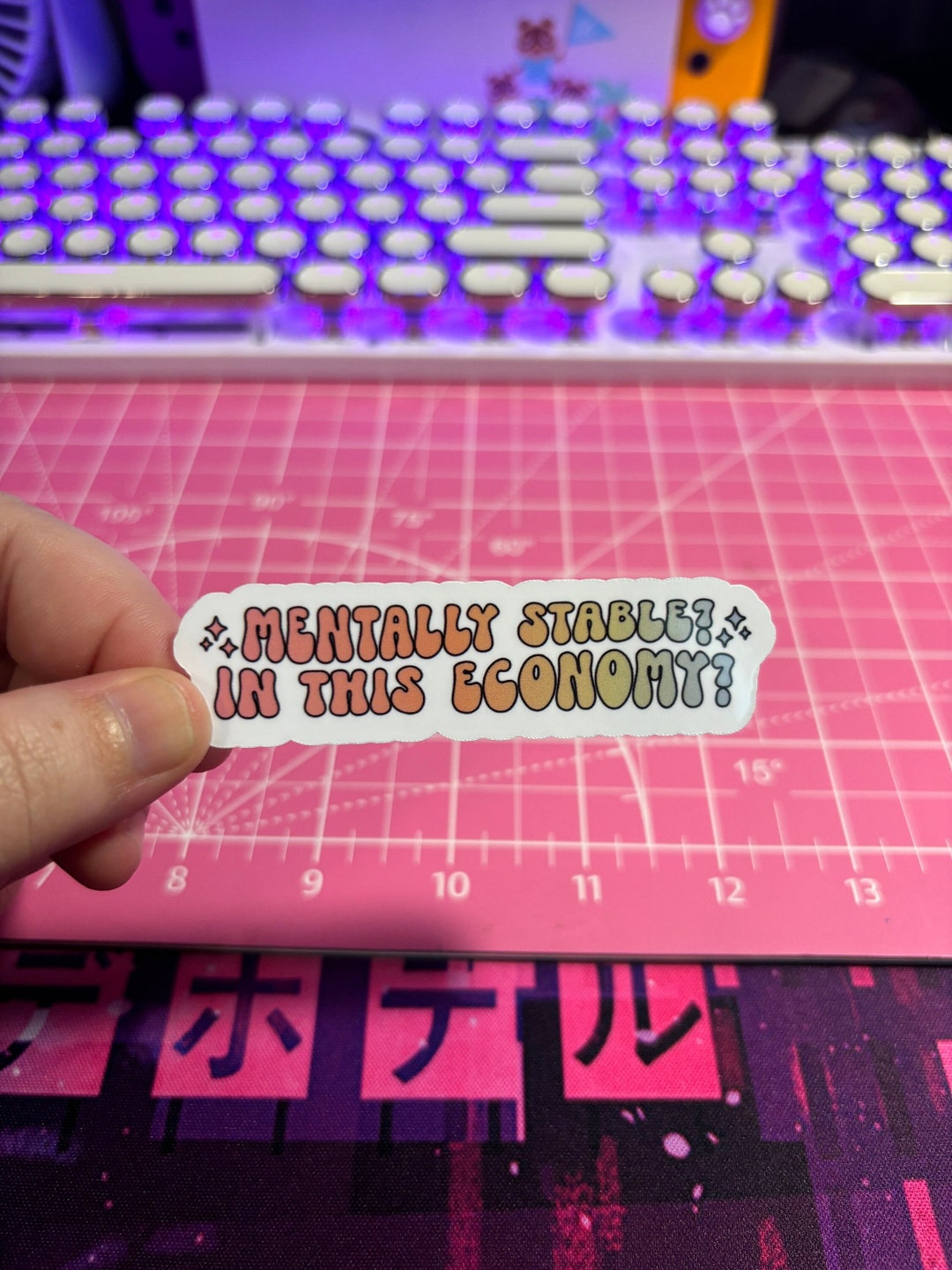Mentally Stable in This Economy Sticker , Mental Health Sticker ...