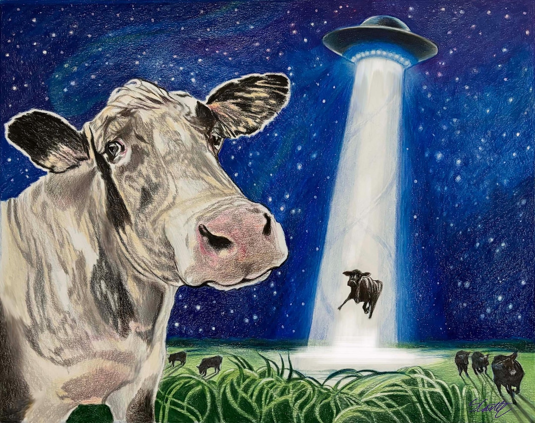 And Then One Night It Was a Bright Night Original Drawing 17"x14 ...