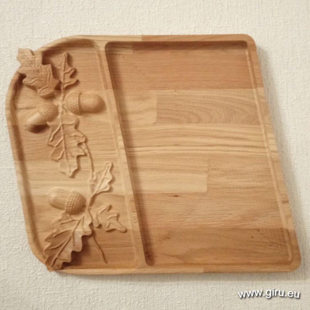 Wooden Tray "acorn" - Etsy