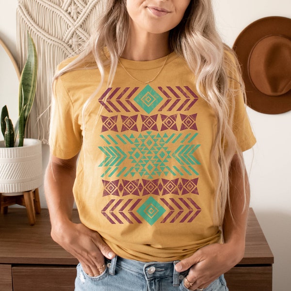 Aztec Western Shirt - Etsy