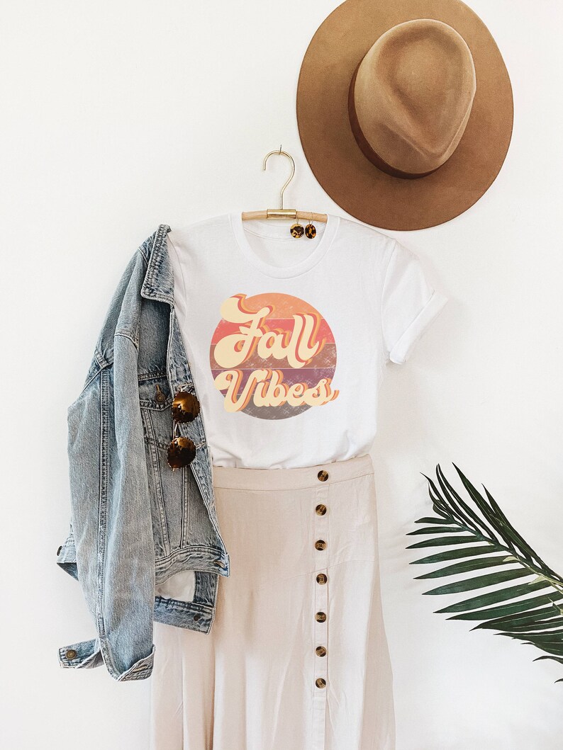 Retro Fall Vibes Orange Buffalo Plaid Cute Fall Shirts - Etsy