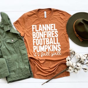 Flannel It's Fall Y'all | Word List | Cute Fall Shirts | Fall List ...