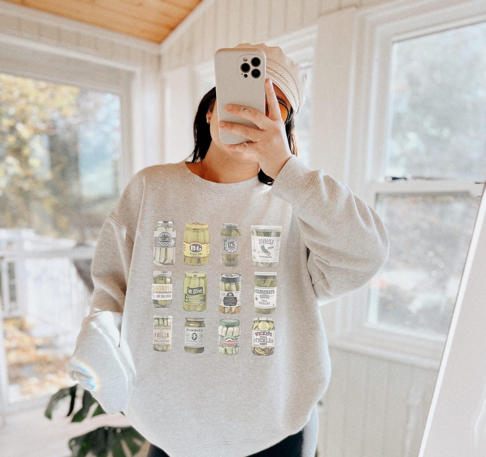 Retro Pickle Chart Crew Neck Sweatshirt - Pickle Lover Gift - Etsy