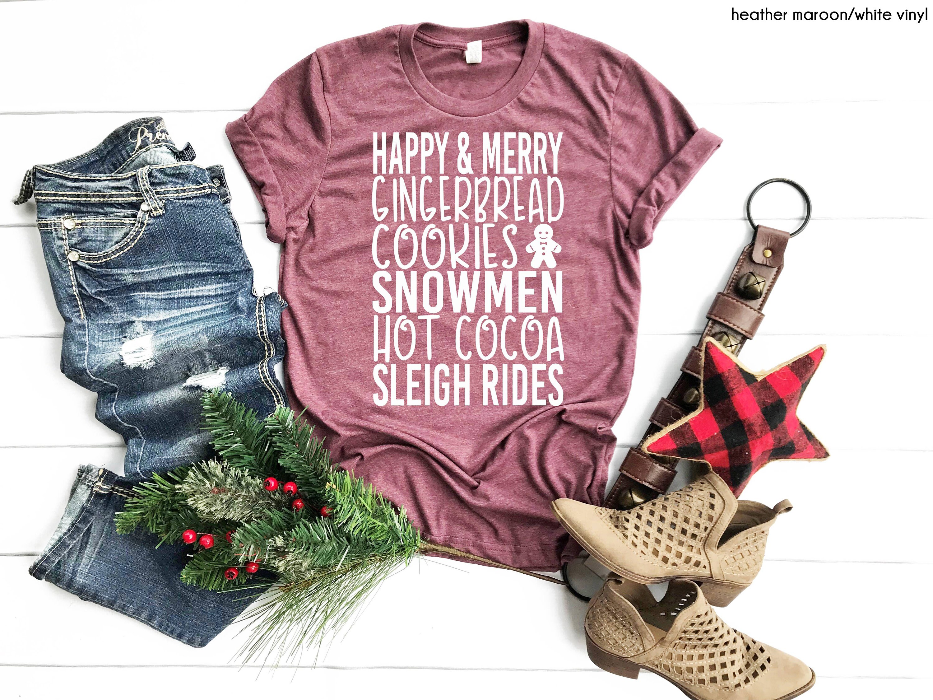 Winter List Cute Winter Christmas Shirts Shirts for Moms | Etsy