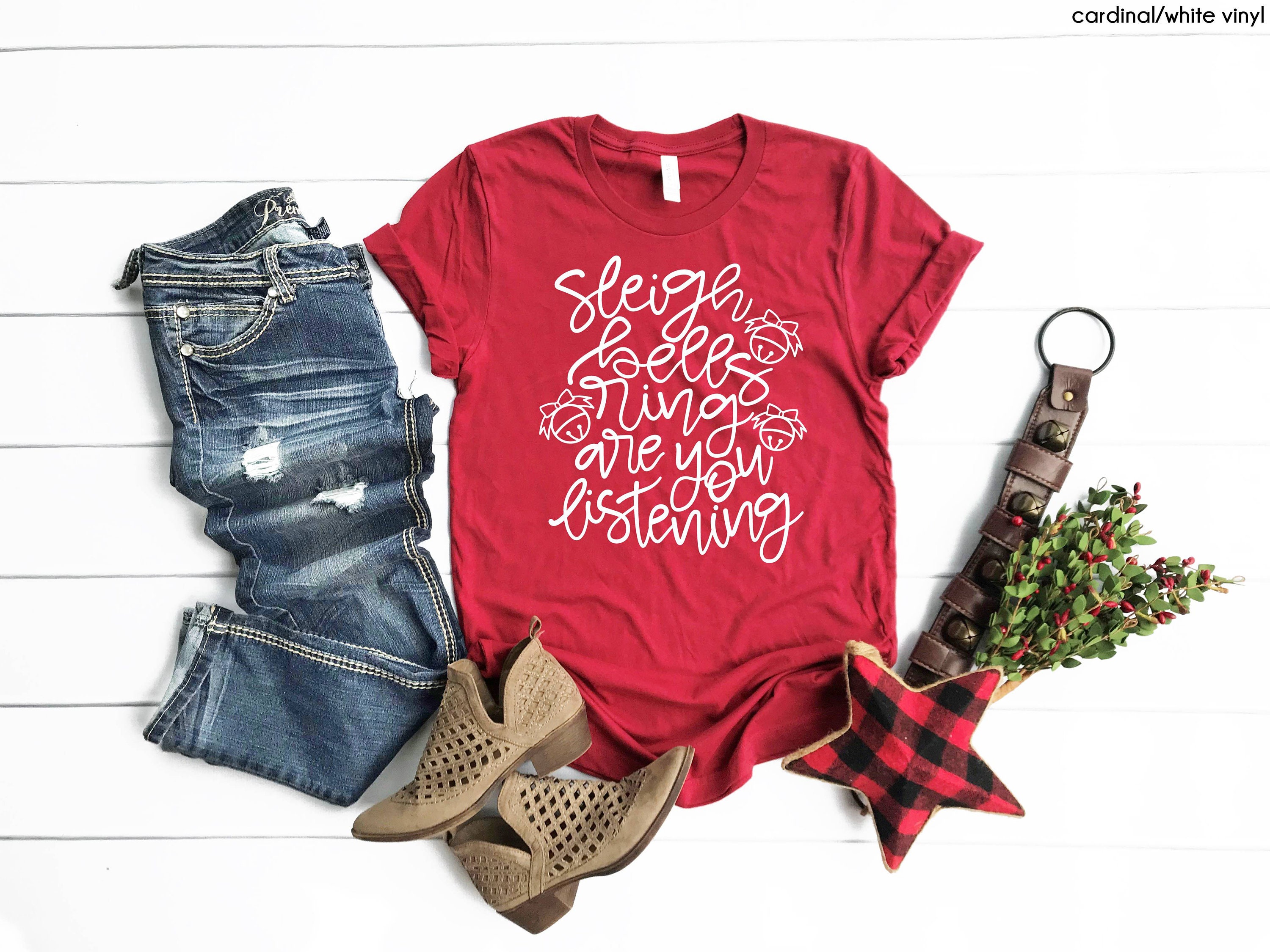 Sleigh Bells Ring Cute Winter Christmas Song Shirt Shirts | Etsy