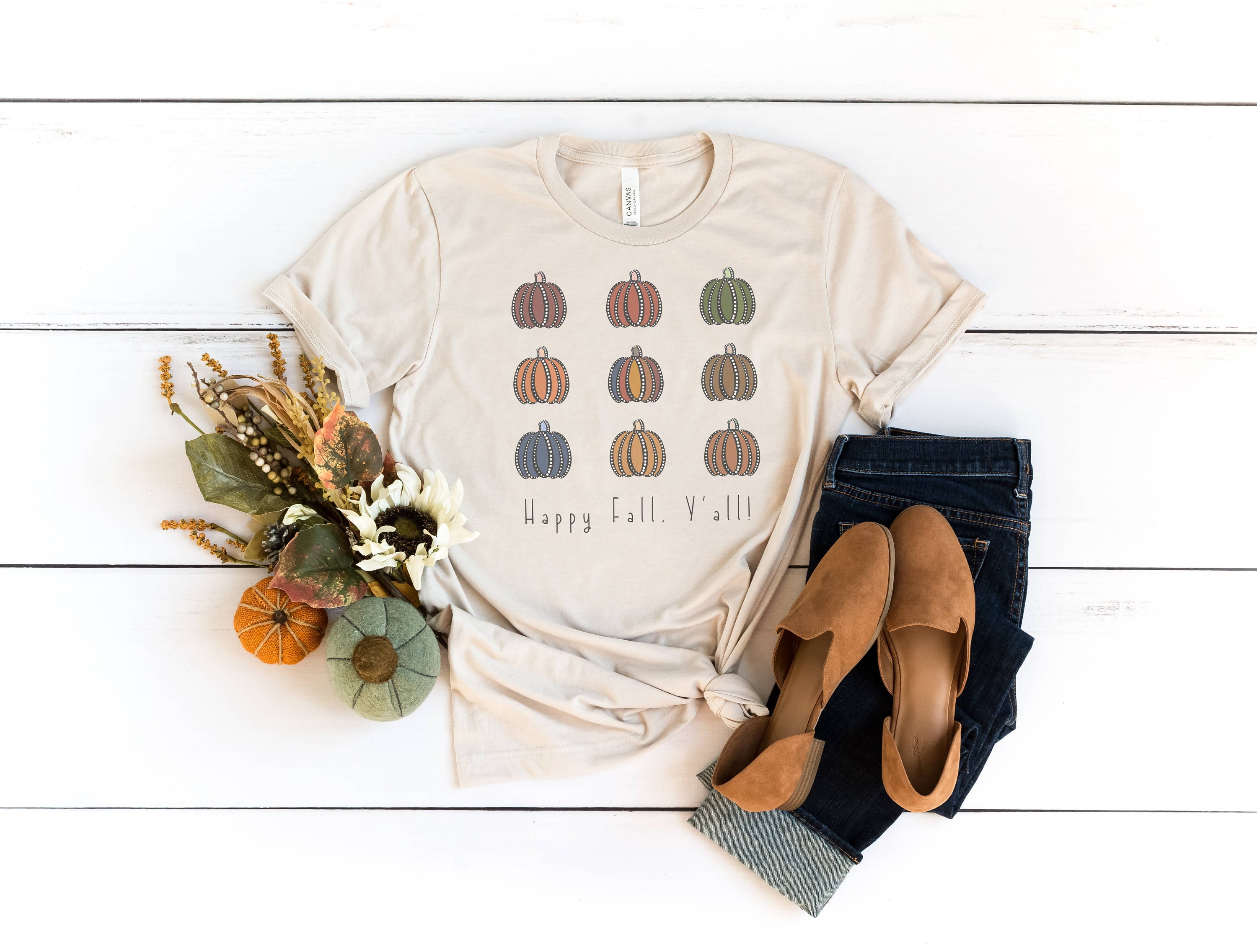 Happy Fall Y'all Pumpkin Patch Cute Fall Shirt Fall - Etsy