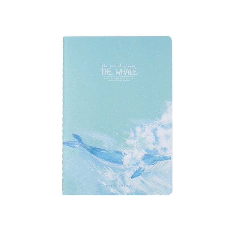 2x A5 Cute Pastel Sky Cloud Ocean Whale Lined Notebook Diary - Etsy