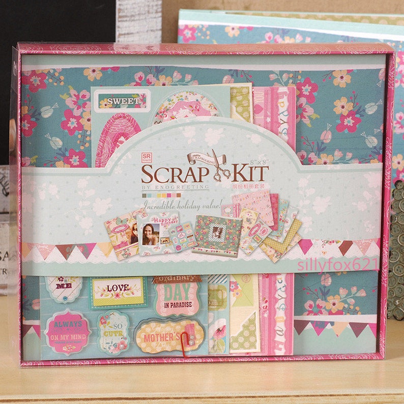 Cute Pretty Vintage DIY Photo Album Craft Scrapbook With Deco ...