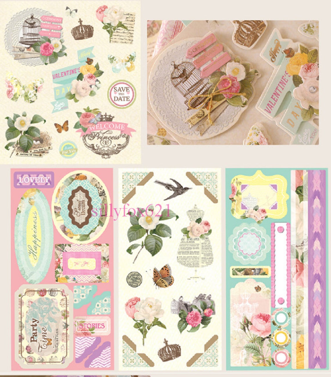 Cute Pretty Vintage DIY Photo Album Craft Scrapbook With Deco ...