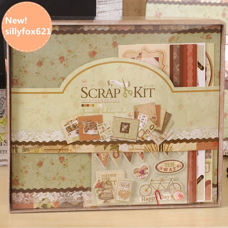 Cute Pretty Vintage DIY Photo Album Craft Scrapbook With Deco ...
