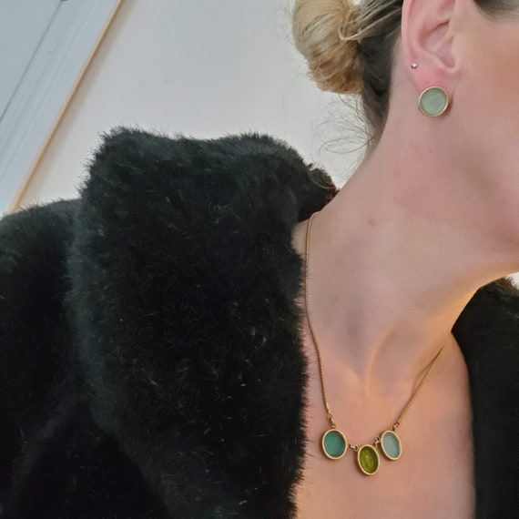 Italian Marcello Fontana Intaglio Art Glass Necklace - Gem
