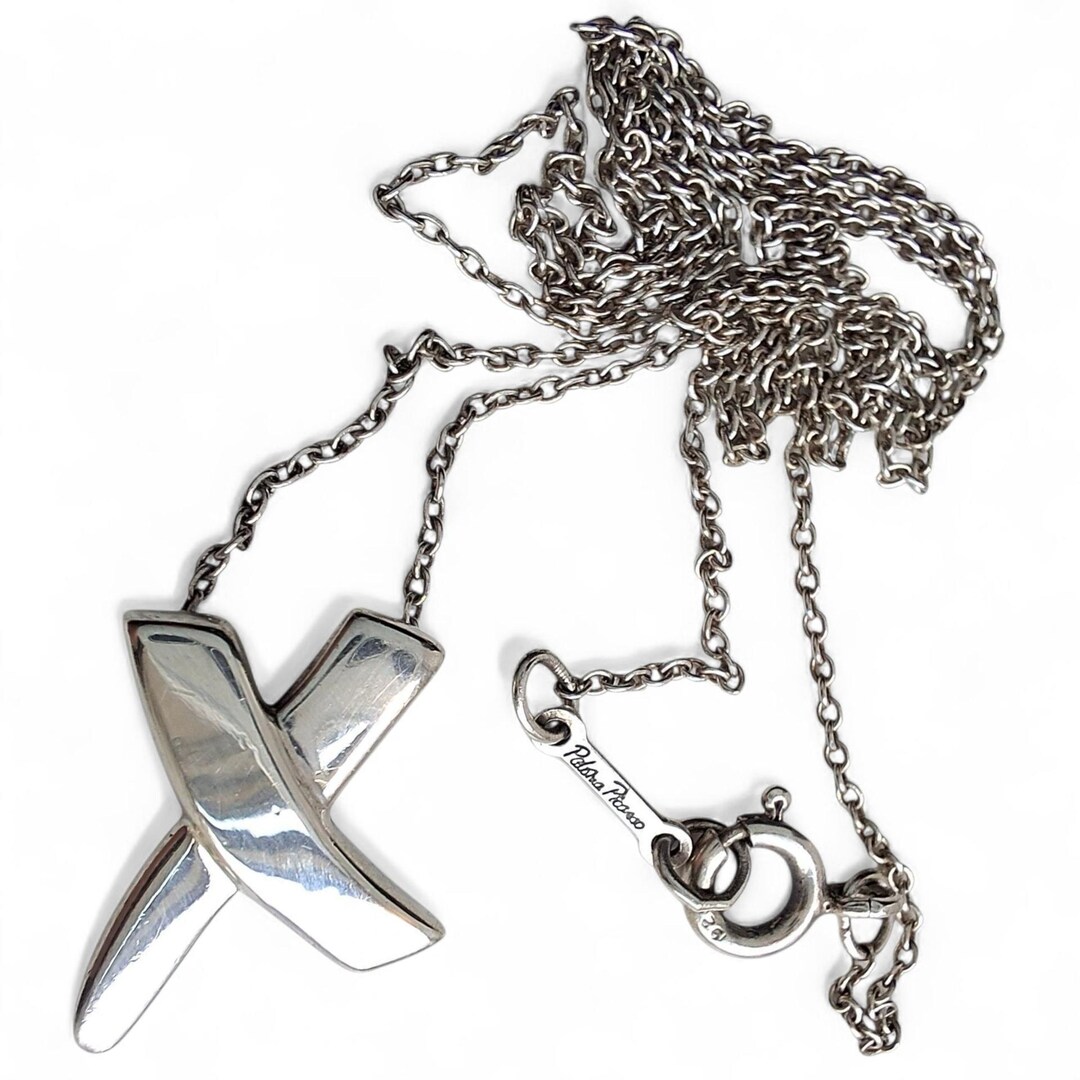 Vintage Paloma Picasso Graffiti X Pendant Necklace for Tiffany & Co in ...