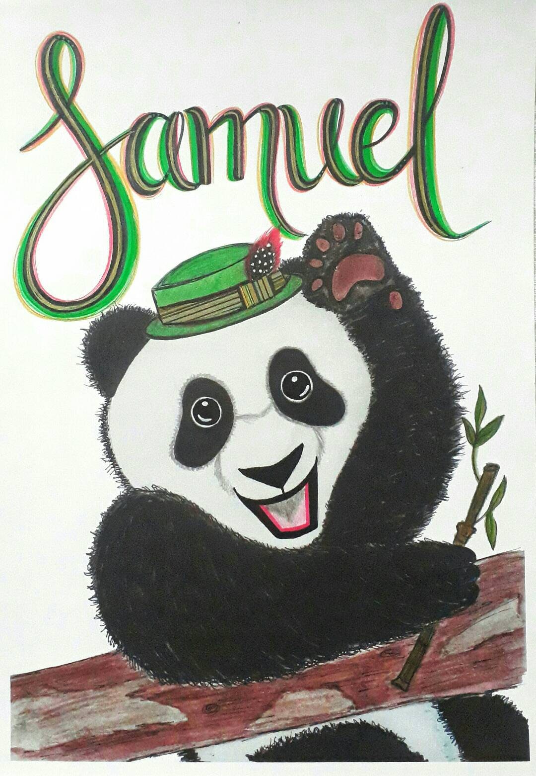 Personalised Nursery Print Panda Custom Name Print Panda - Etsy