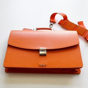 Leather Briefcase Women, ORANGE Leather Briefcase, Lawyers Bag, Classic ...