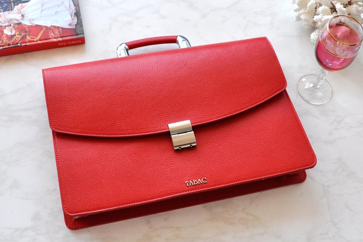 Leather Briefcase Women , RED Leather Briefcase, Lawyers Bag, Classic ...
