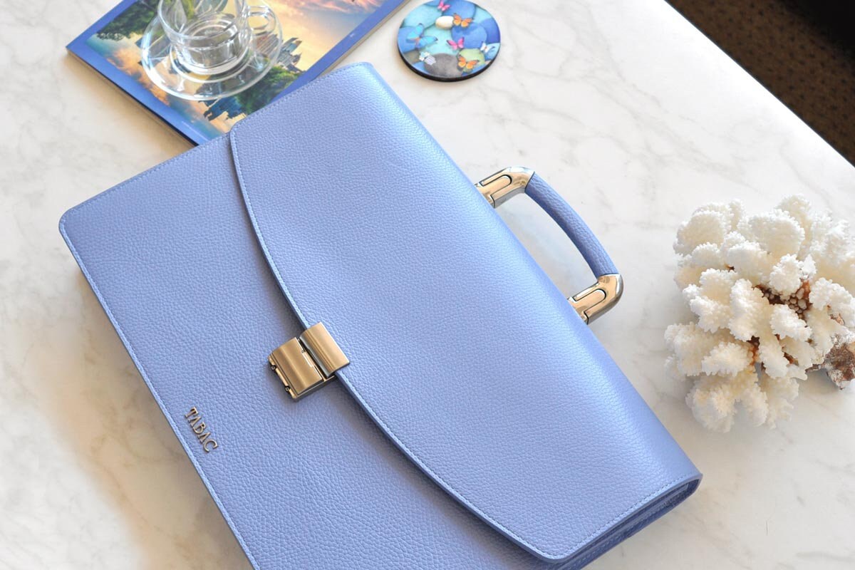 Leather Briefcase Women , BLUE Leather Briefcase, Lawyers Bag, Classic ...