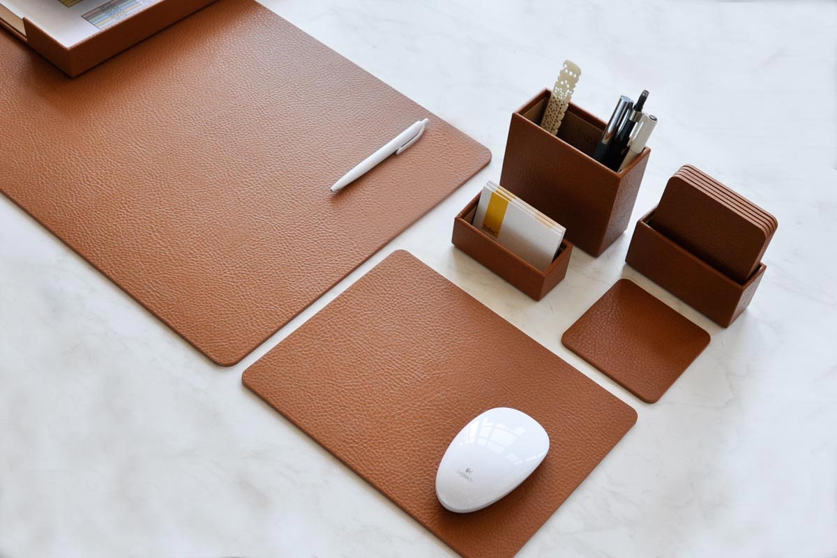 Leather Deskset / Luxury Leather Desk Set/ Genuine Leather Desk Set ...