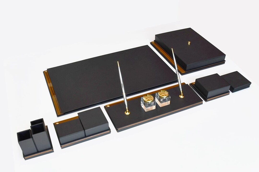 Leather Deskset / Luxury Leather Desk Set/ Genuine Leather Desk Set ...