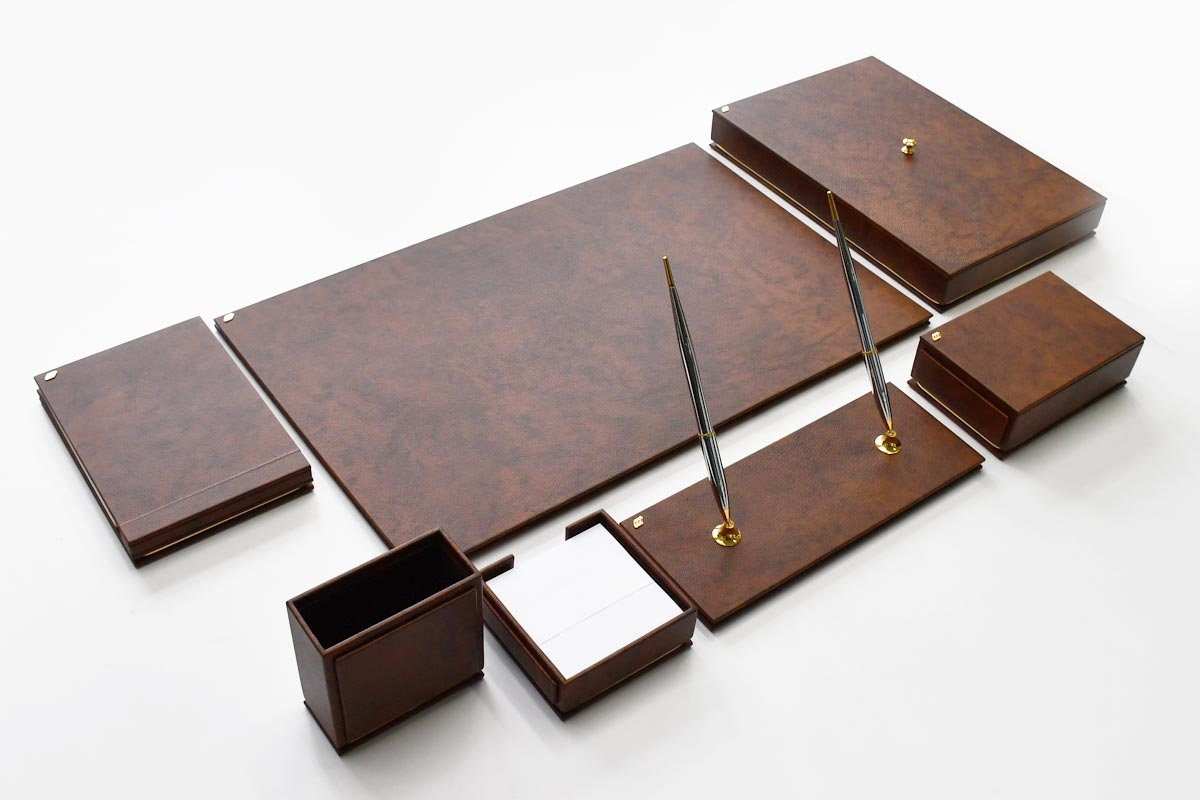 Leather Deskset / Luxury Leather Desk Set/ Genuine Leather Desk Set ...