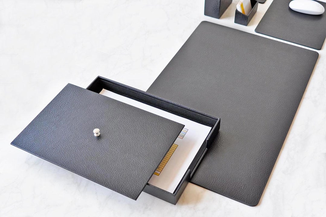 Leather Deskset / Luxury Leather Desk Set/ Genuine Leather Desk Set ...