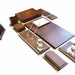 Leather Gold Plated Deskset / Luxury Leather Desk Set/ Genuine Leather ...