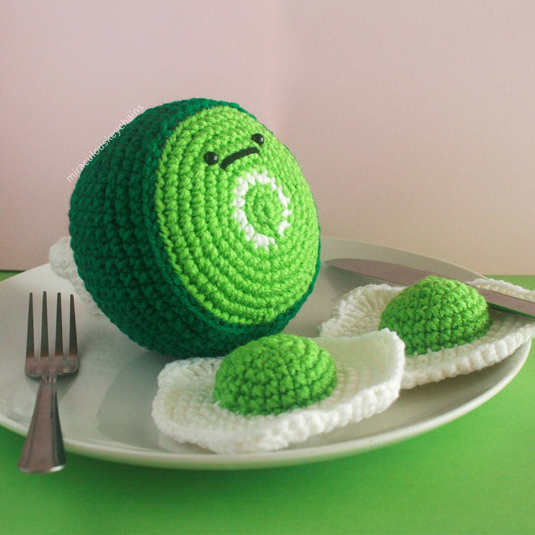 Crochet Green Eggs and Ham Amigurumi Plushie Food Toy Gifts for Kids ...