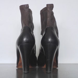 MICHEL PERRY - Smooth Bicolored Leather Slip Ons Ankle Boots - Etsy