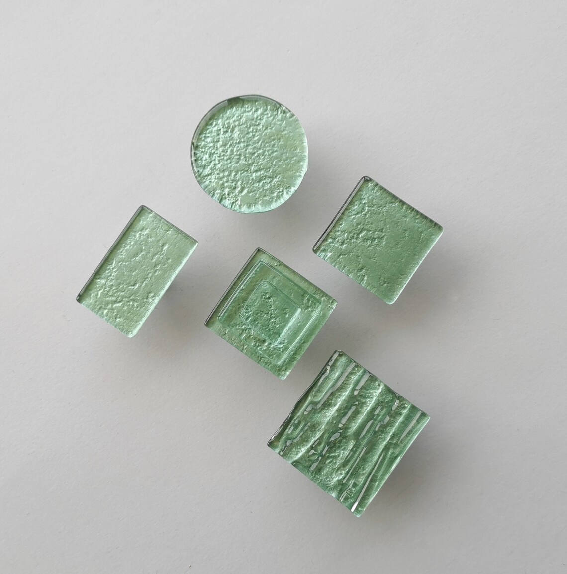 Pale Mint Green Fused Glass Knob. Pale Mint Glass Knob. Pale - Etsy