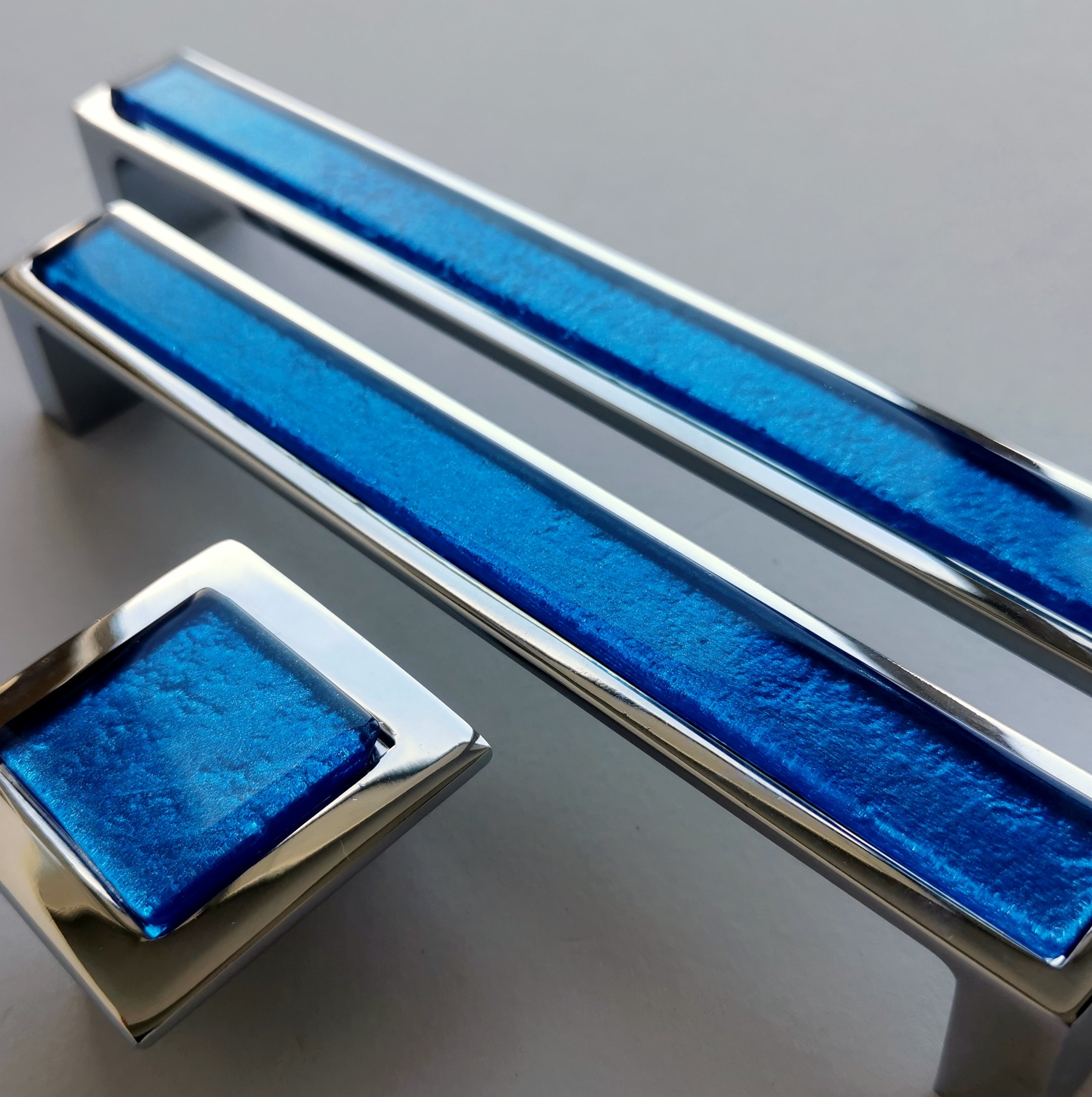 Pop-up Cobalt Blue Glass Knob/pull. Artistic Cobalt Blue Furniture ...