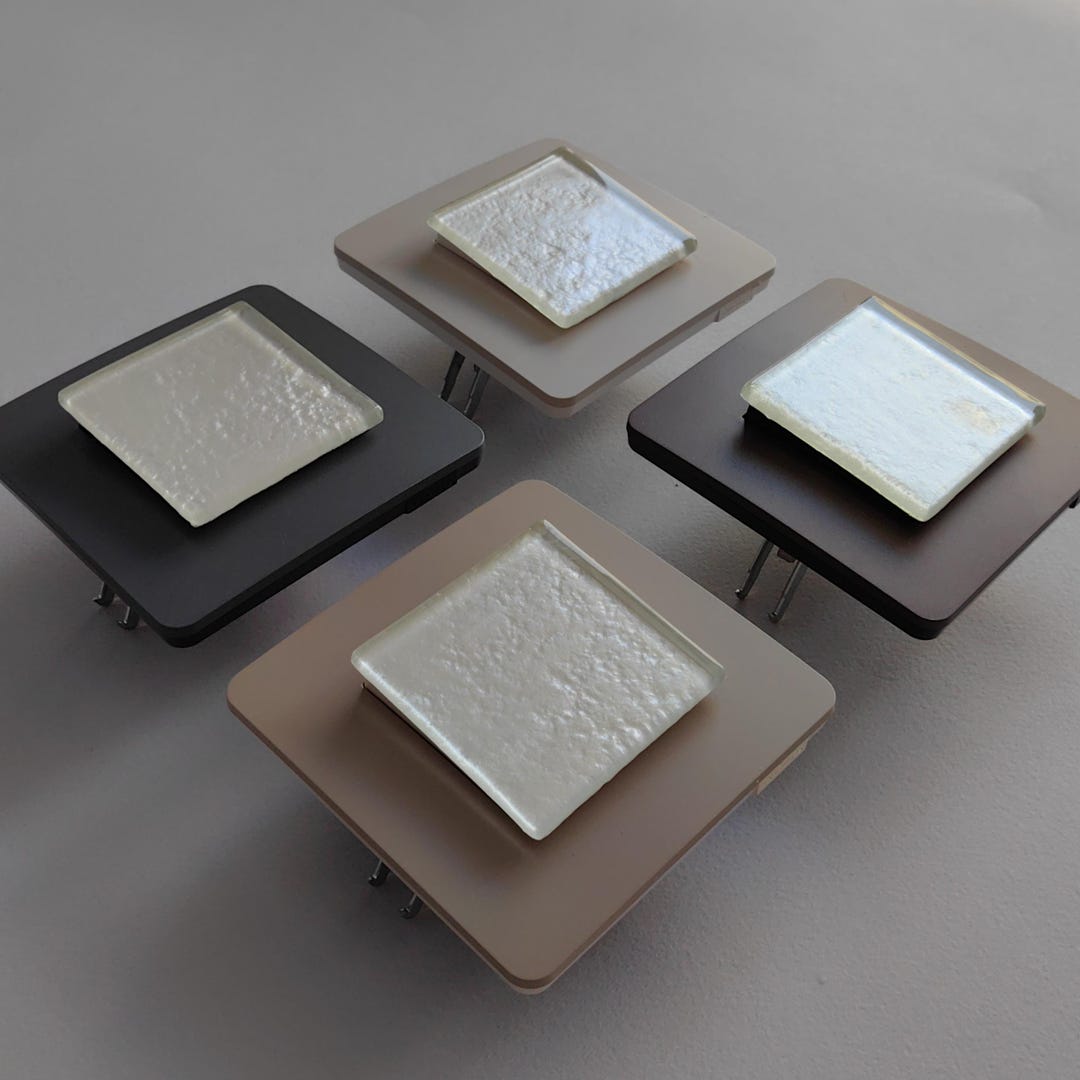 Pearl White Glass Light Switch With Acrylic Frame. Modern Pearl White ...