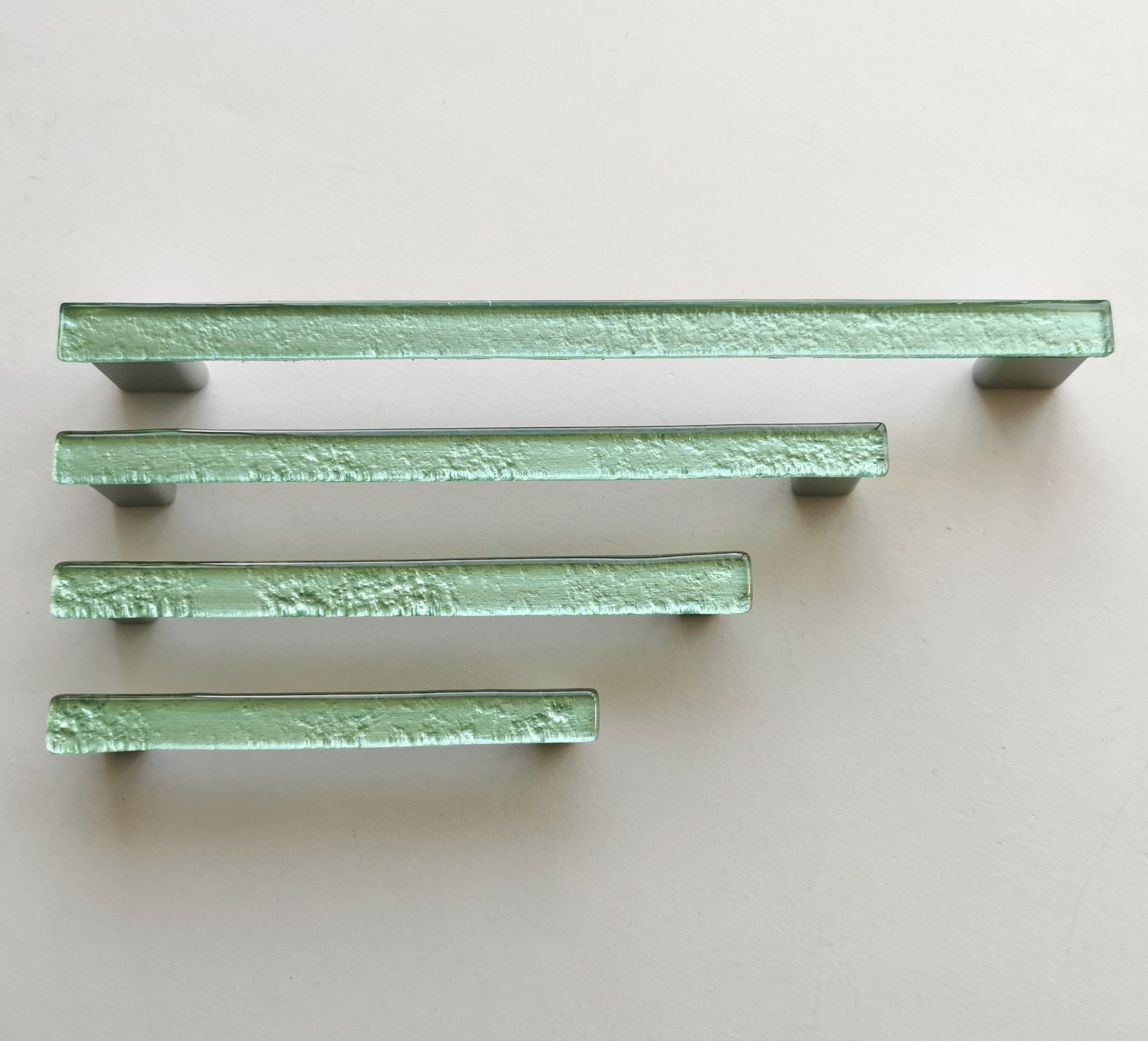 Pale Mint Green Fused Glass Pull. Artistic Pale Mint Green Furniture ...