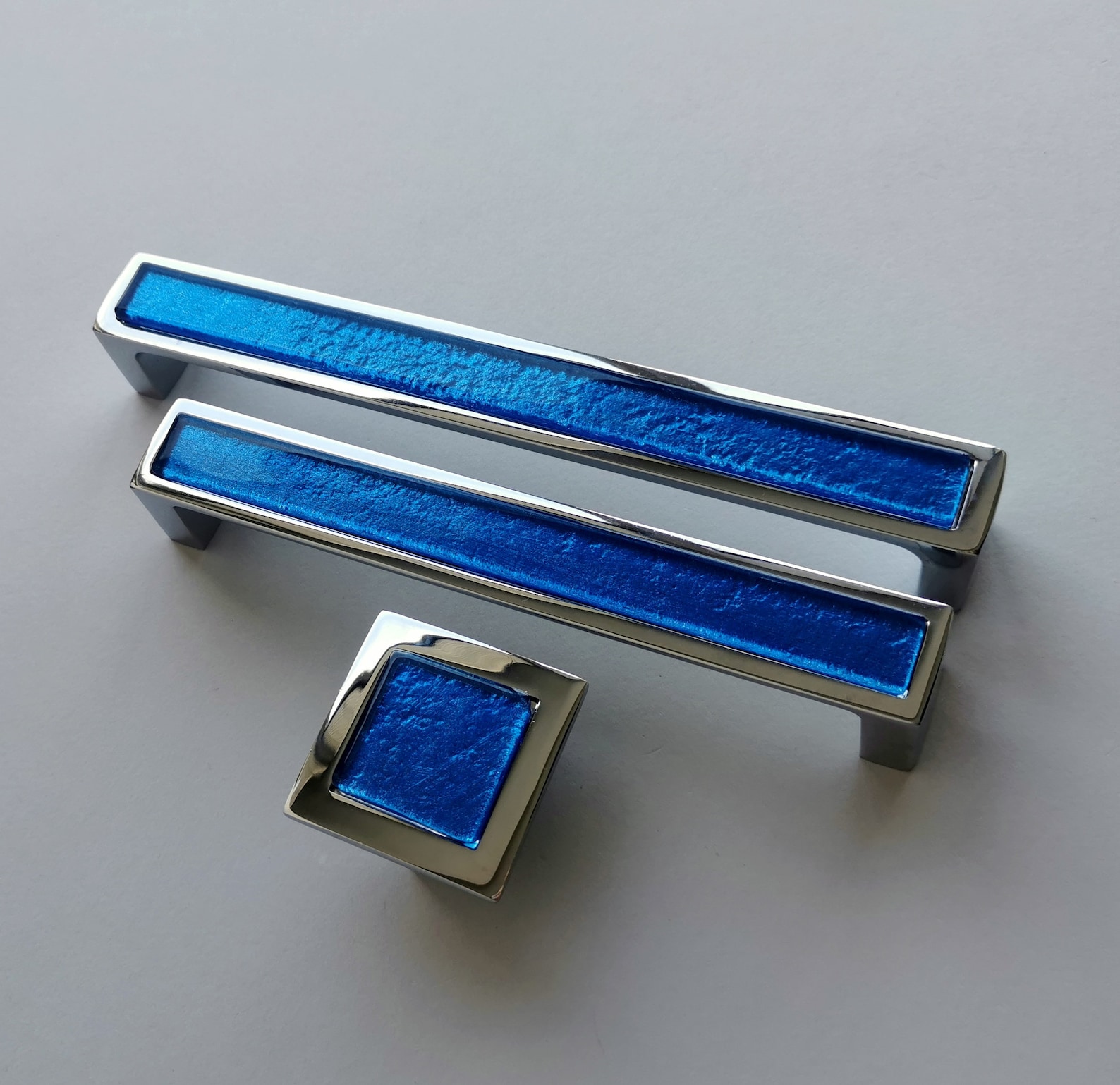 Pop-up Cobalt Blue Glass Knob/pull. Artistic Cobalt Blue Furniture ...