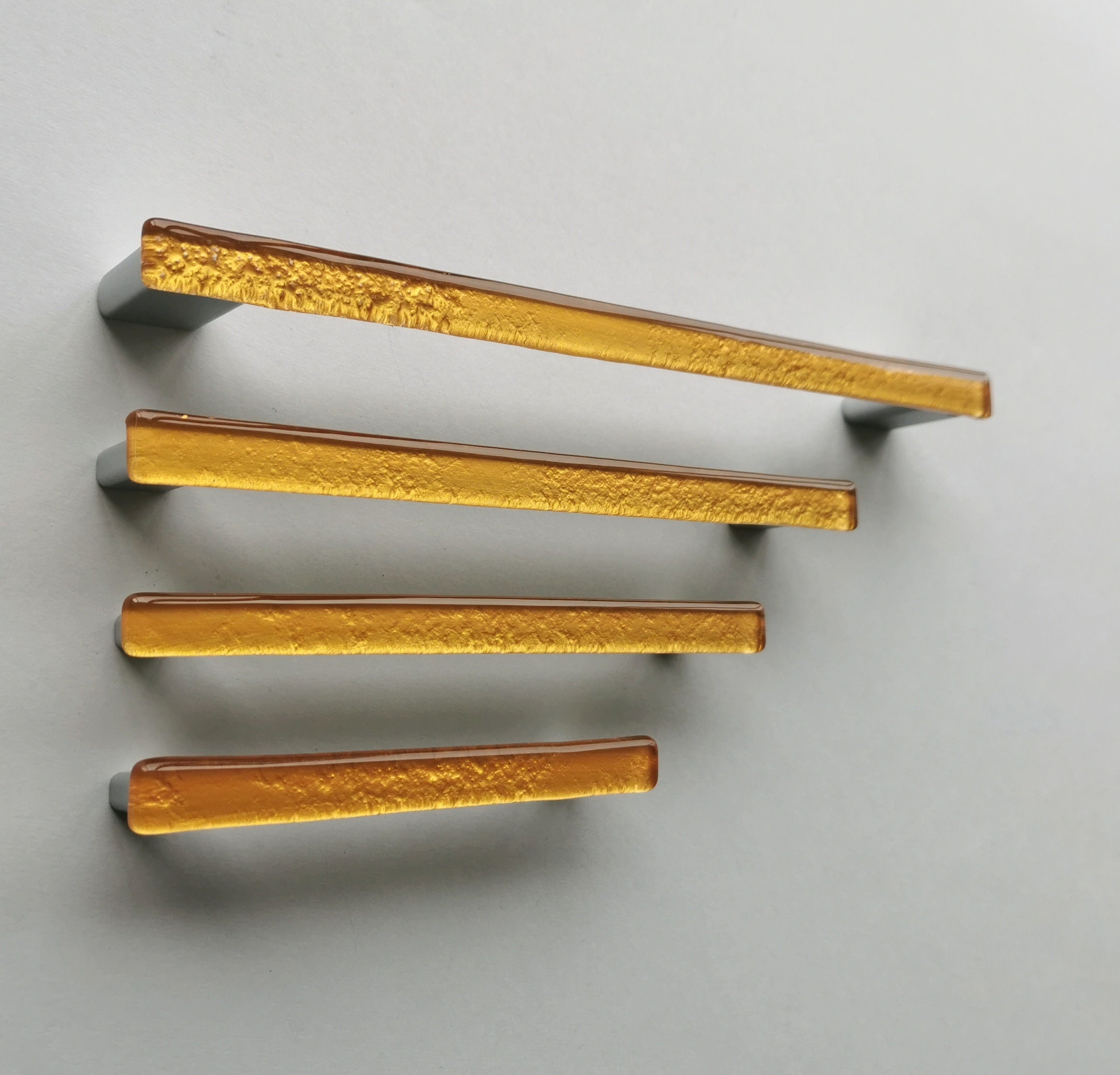 Modern Classic Gold Fused Glass Pull. Gold Color Glass Pull. - Etsy